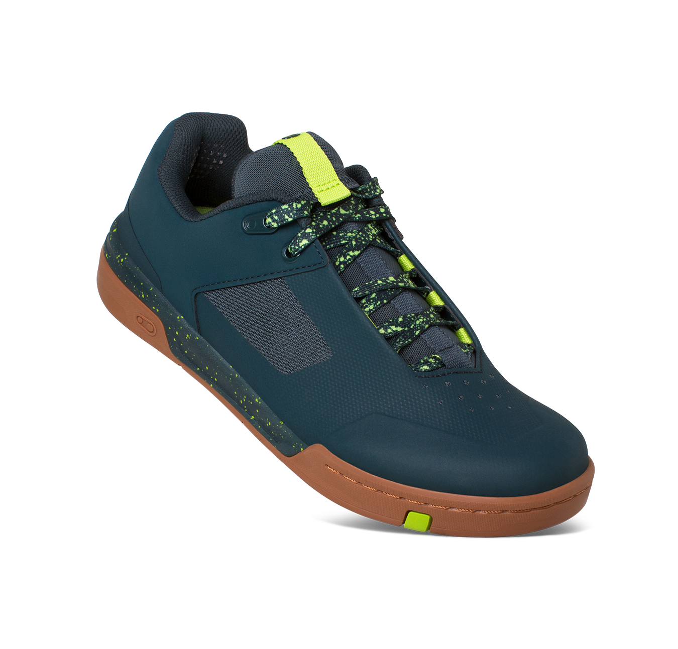 Stamp Lace Flat Shoes - Petrol/Lime Splatter – Crankbrothers EU
